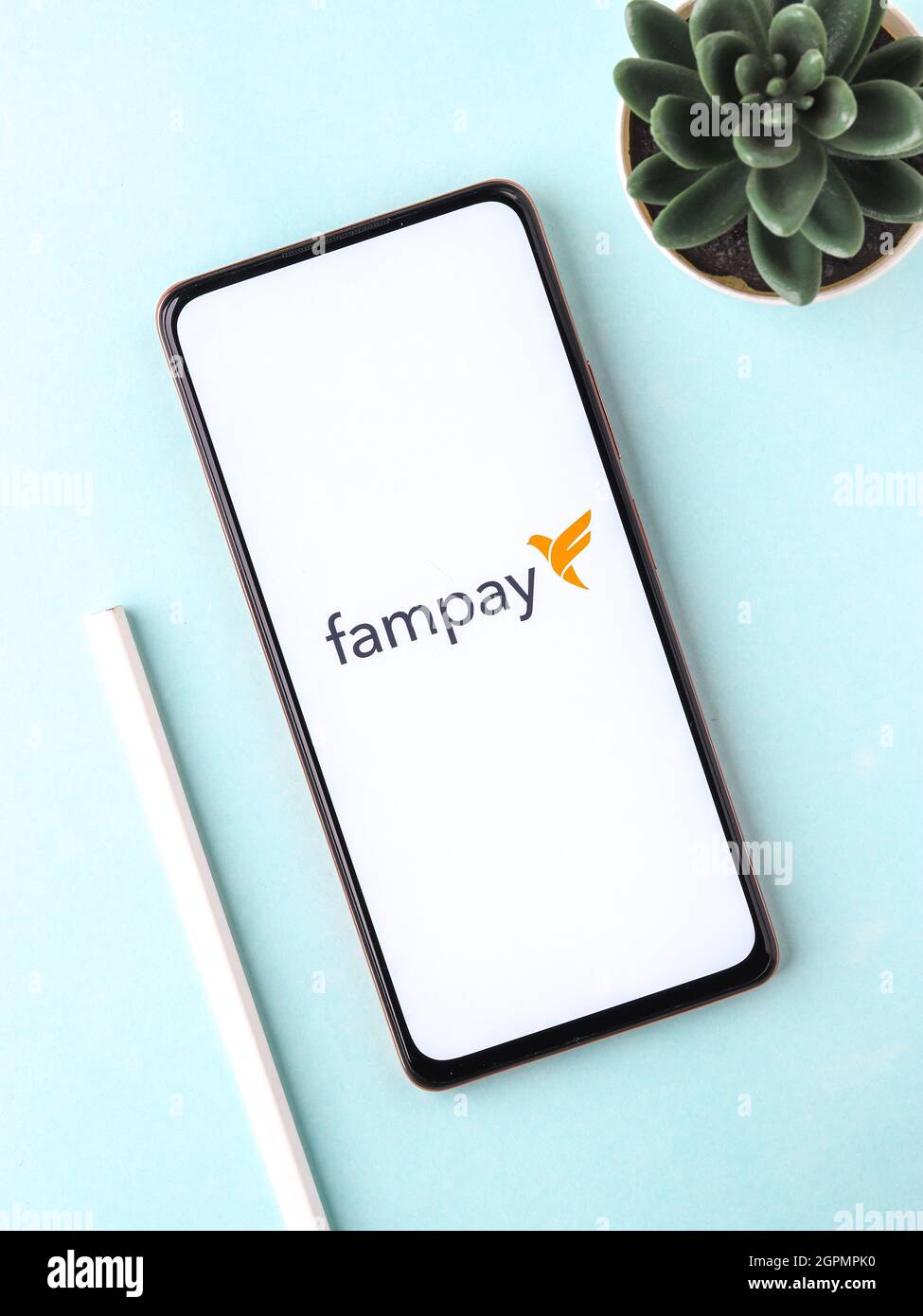 West Bangal, India - September 28, 2021 : FamPay logo on phone screen ...