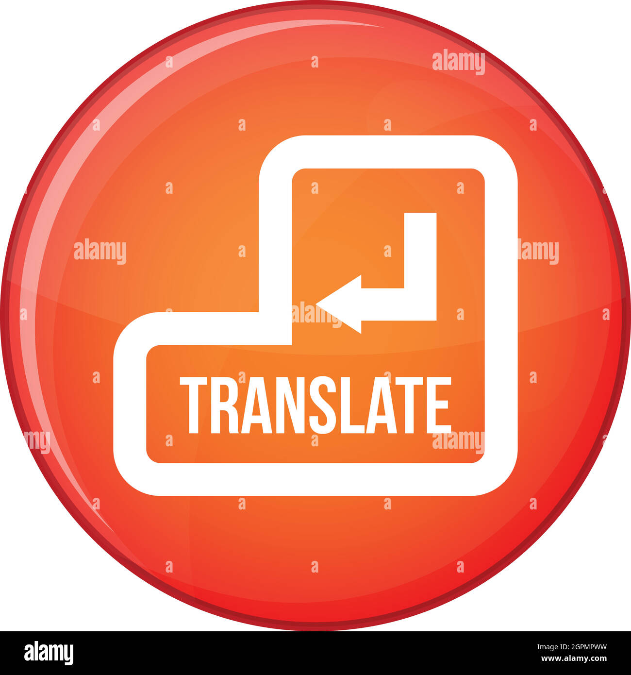 Translate button icon, flat style Stock Vector Image & Art - Alamy
