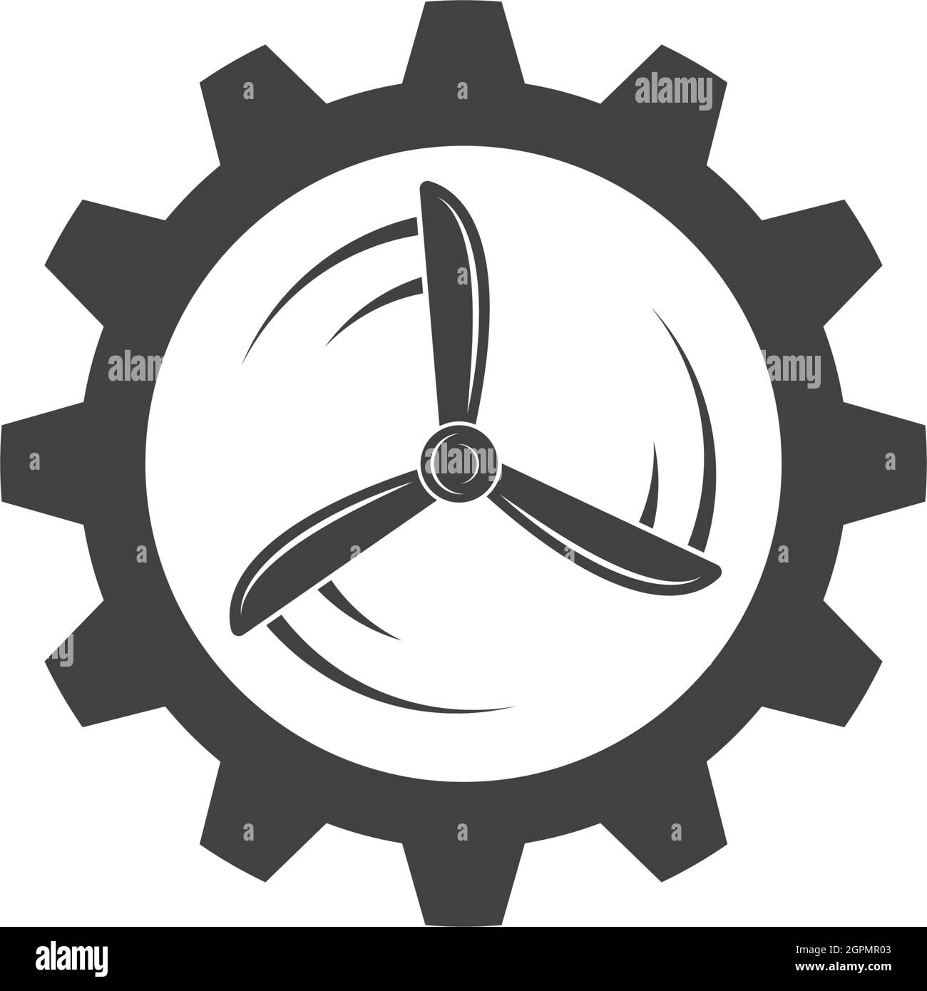 airplane propeller gear vector illustration design Stock Vector Image ...