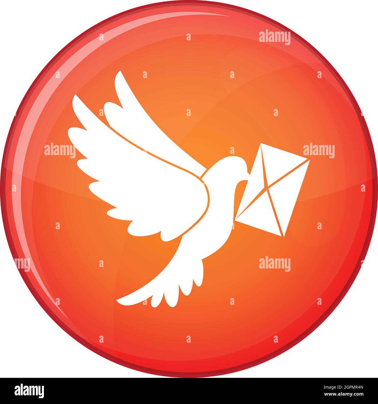 Dove carrying envelope icon, flat style Stock Vector Image & Art - Alamy