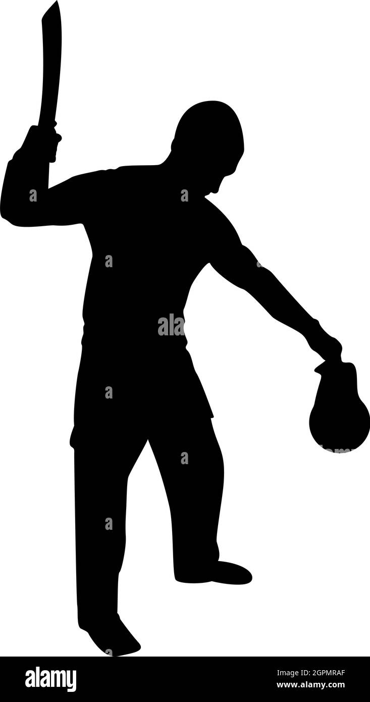 Man With Knife Silhouette