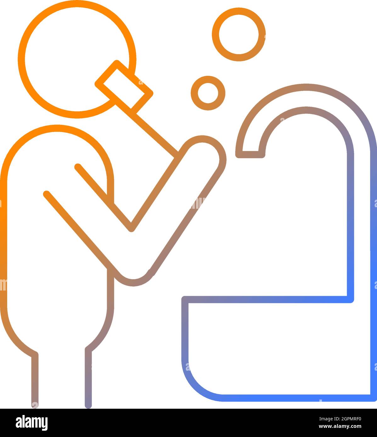 Brush teeth gradient linear vector icon Stock Vector Image & Art - Alamy