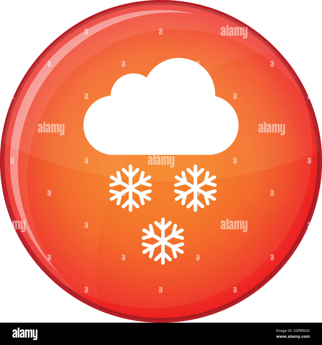 Cloud and snowflakes icon, flat style Stock Vector Image & Art - Alamy