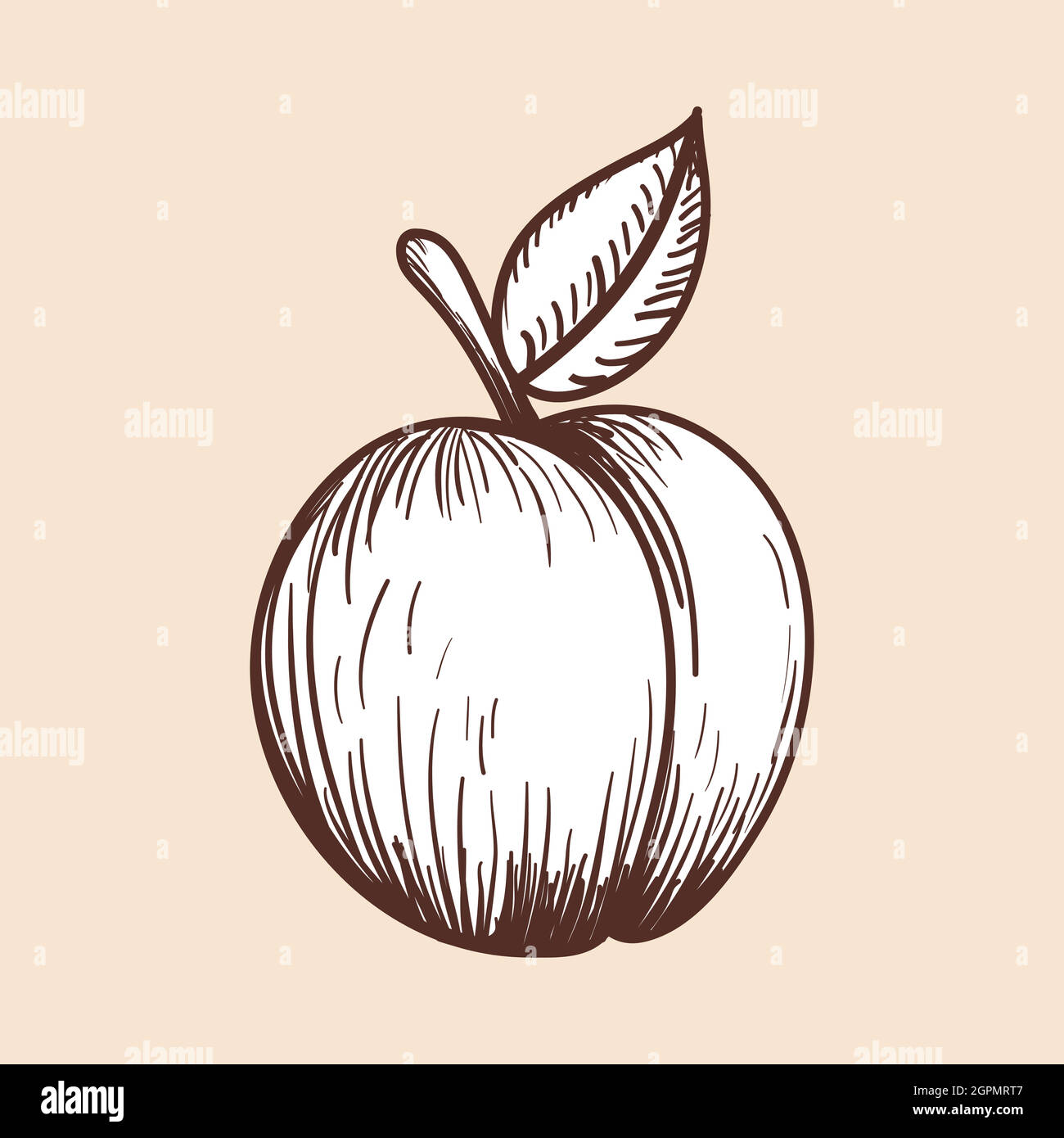 Fresh delicious peach market Stock Vector Images - Alamy