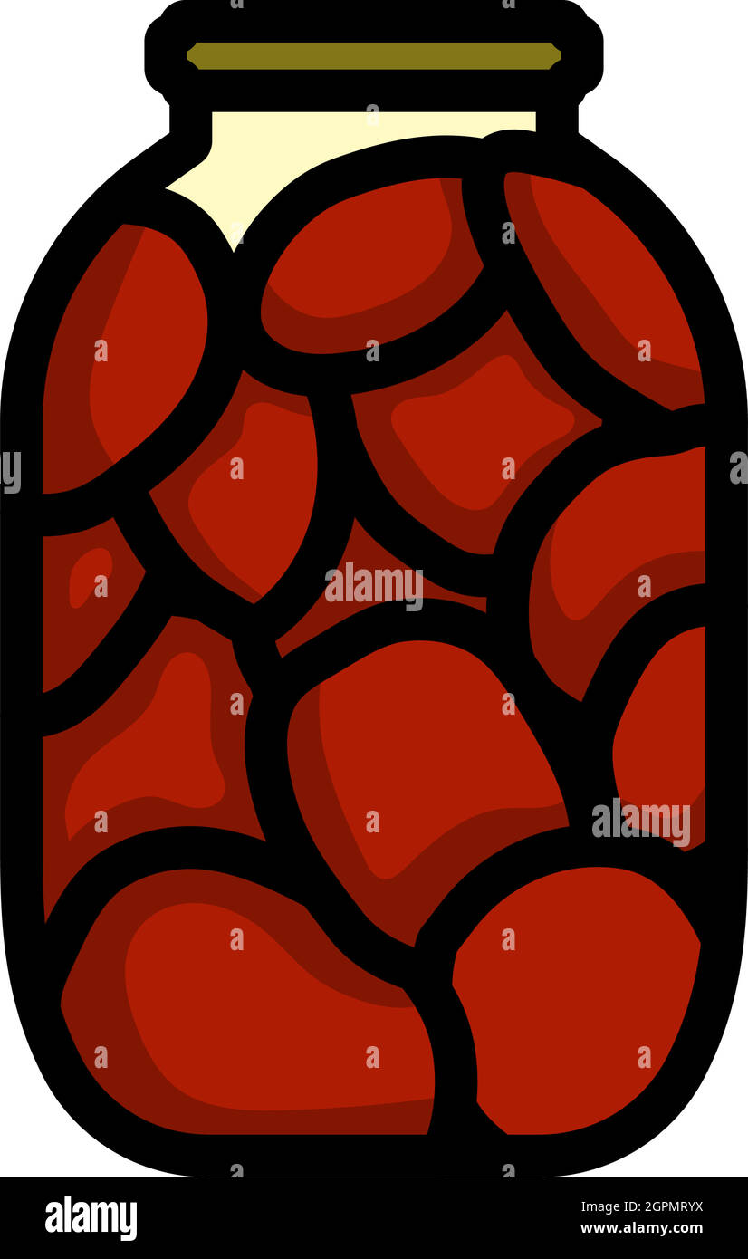 Canned glass jar tomato Stock Vector Images - Alamy