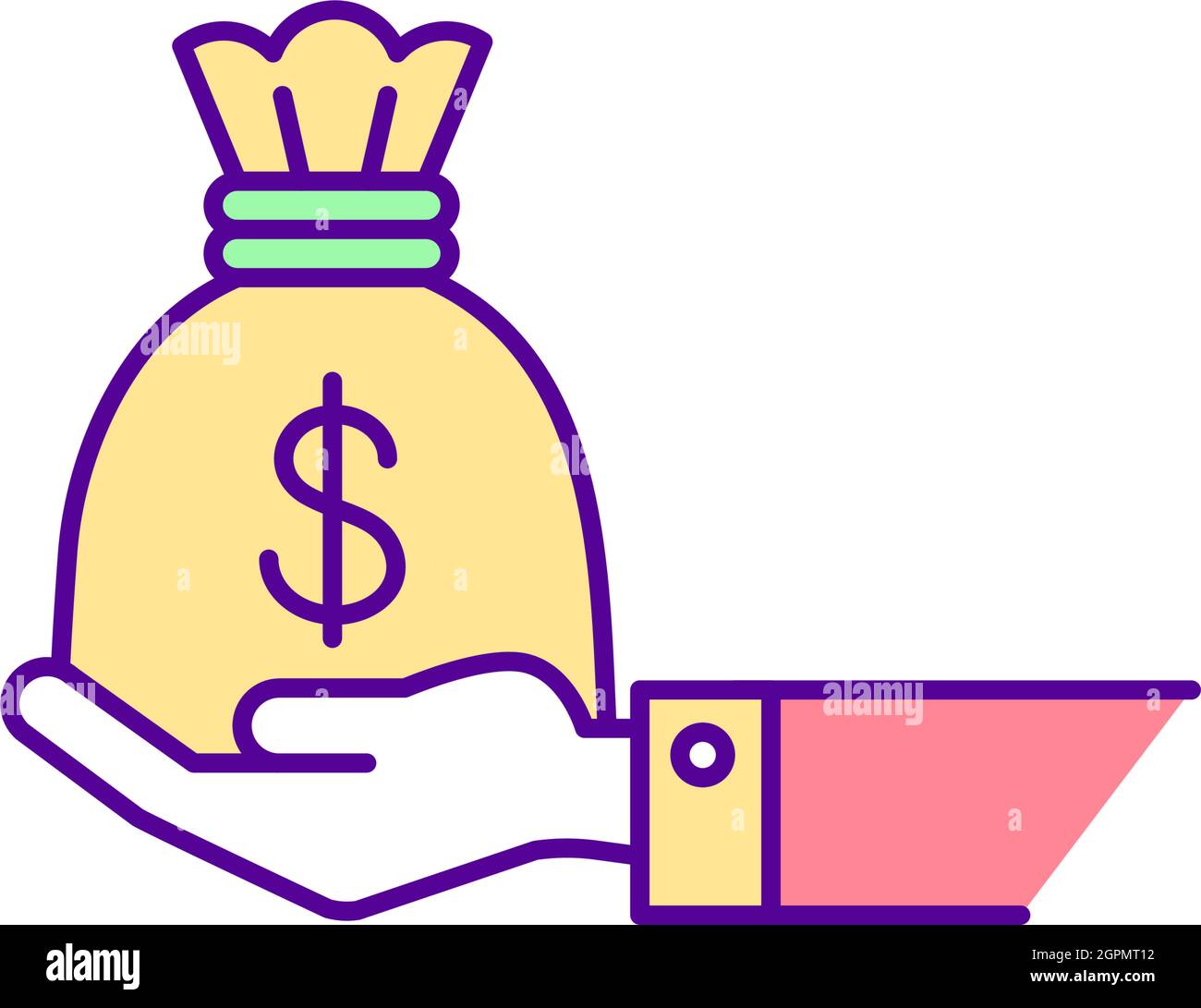 Providing financial support RGB color icon Stock Vector Image & Art - Alamy