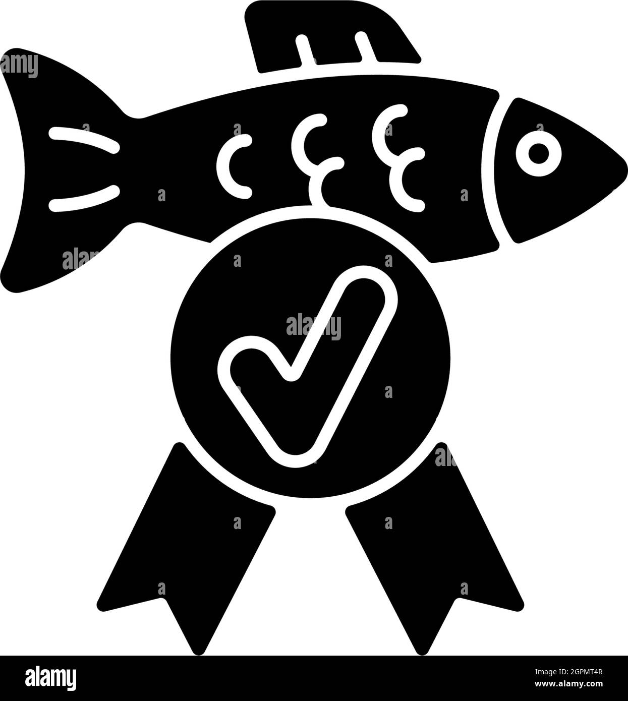 Fish quality control black glyph icon Stock Vector Image & Art - Alamy