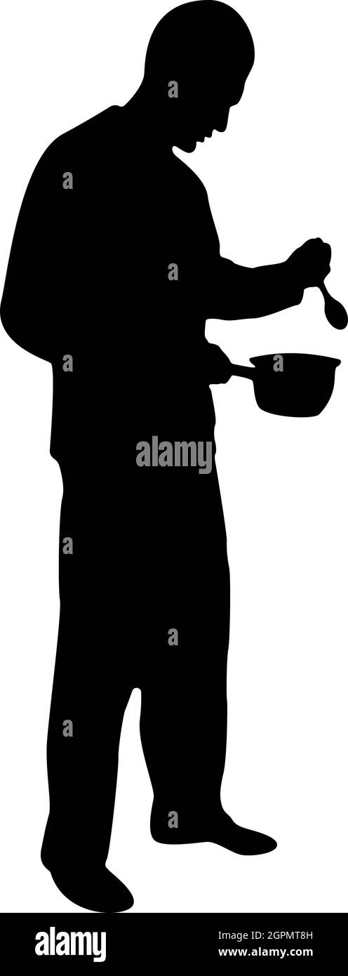Man Cooking Silhouette