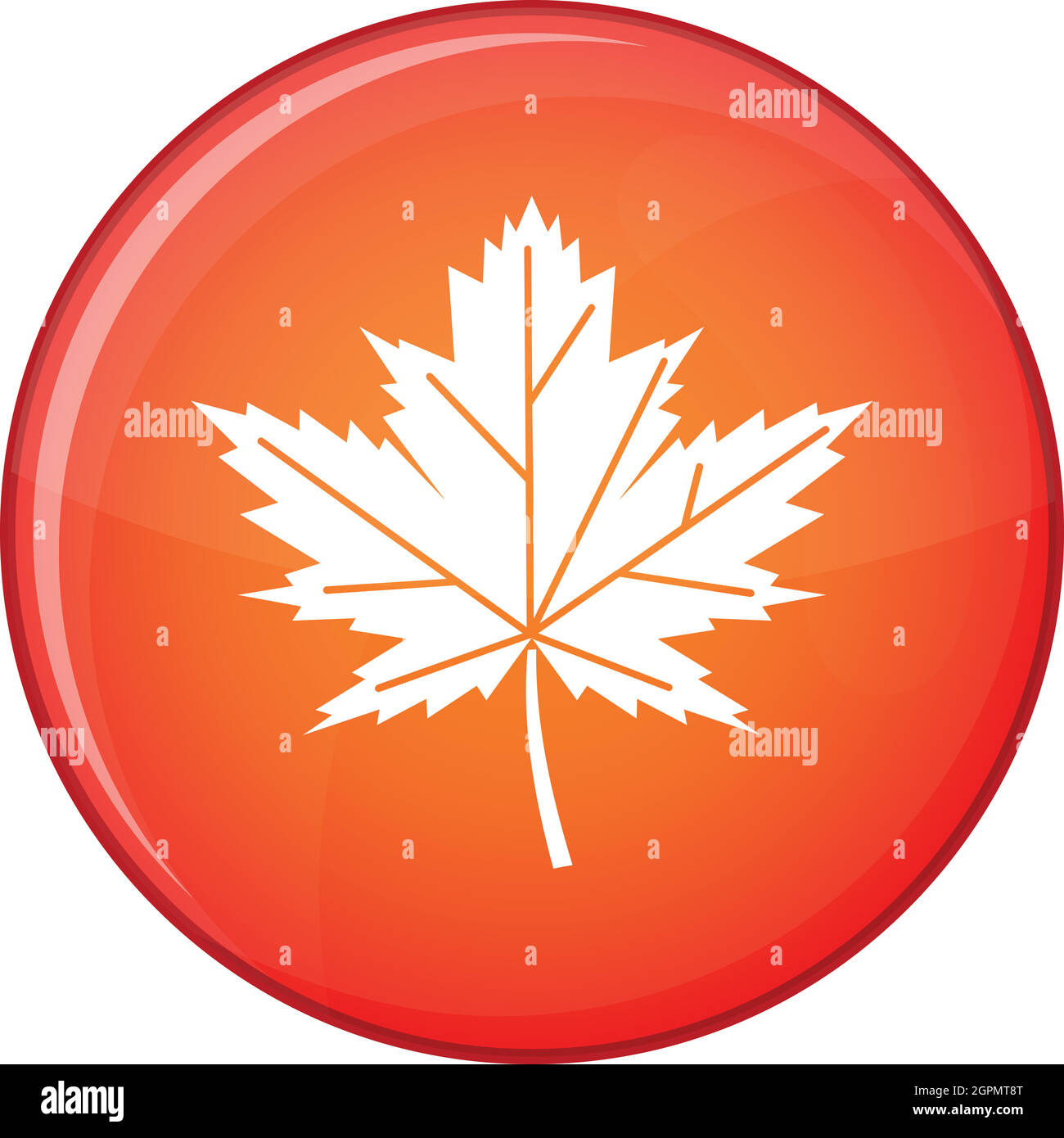 Maple leaf icon, flat style Stock Vector Image & Art - Alamy