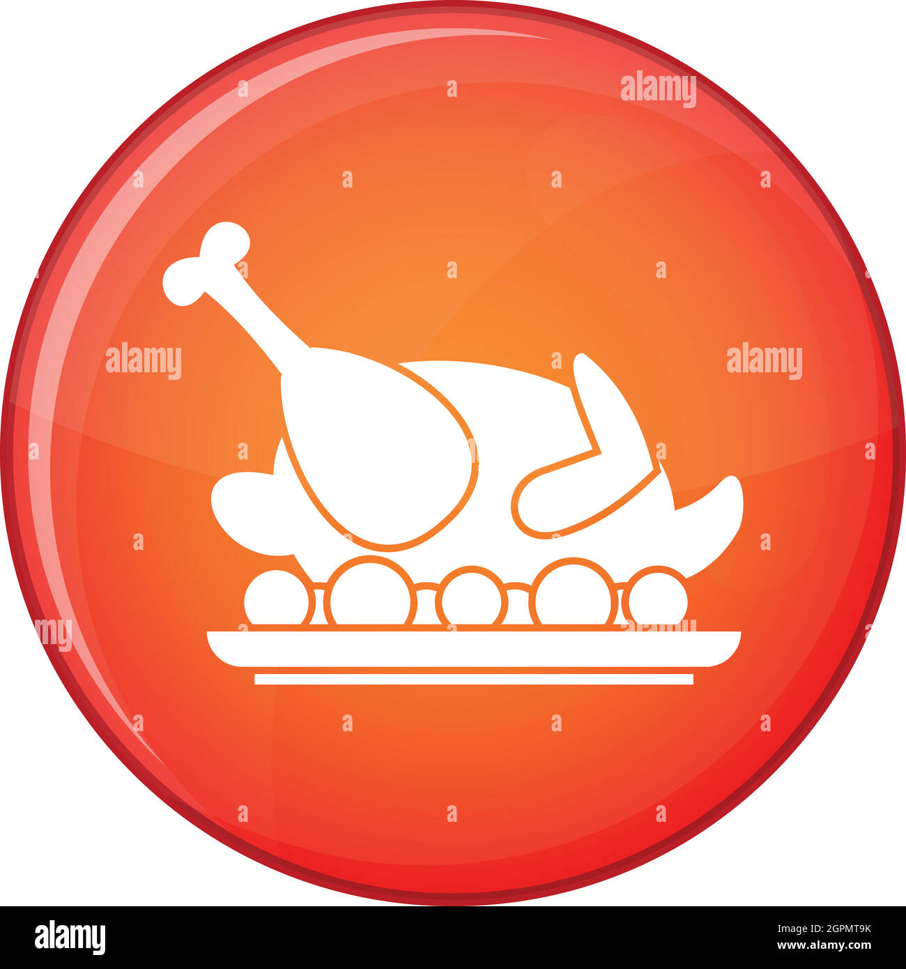 Roasted turkey icon, flat style Stock Vector Image & Art - Alamy