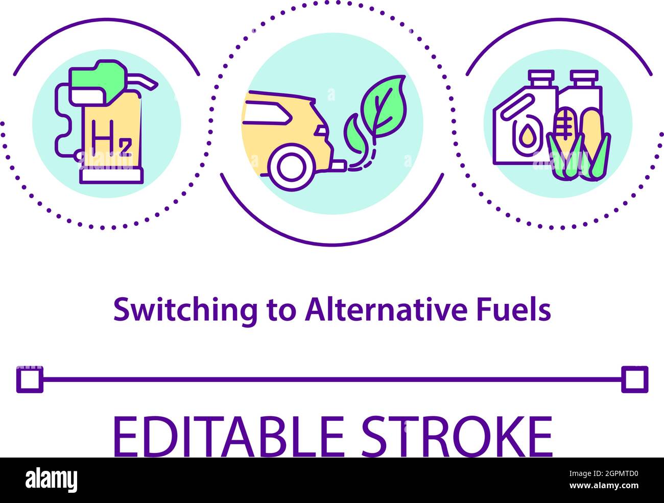 Switching to alternative fuels concept icon Stock Vector Image & Art ...