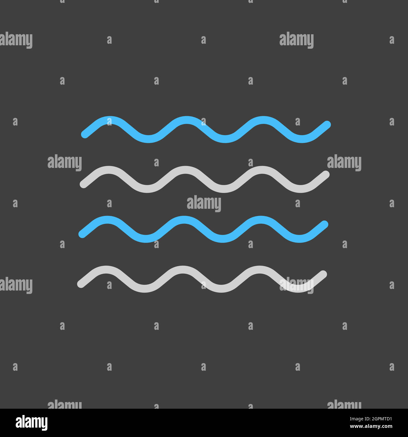 Wave icon vector on Stock Vector Images - Alamy