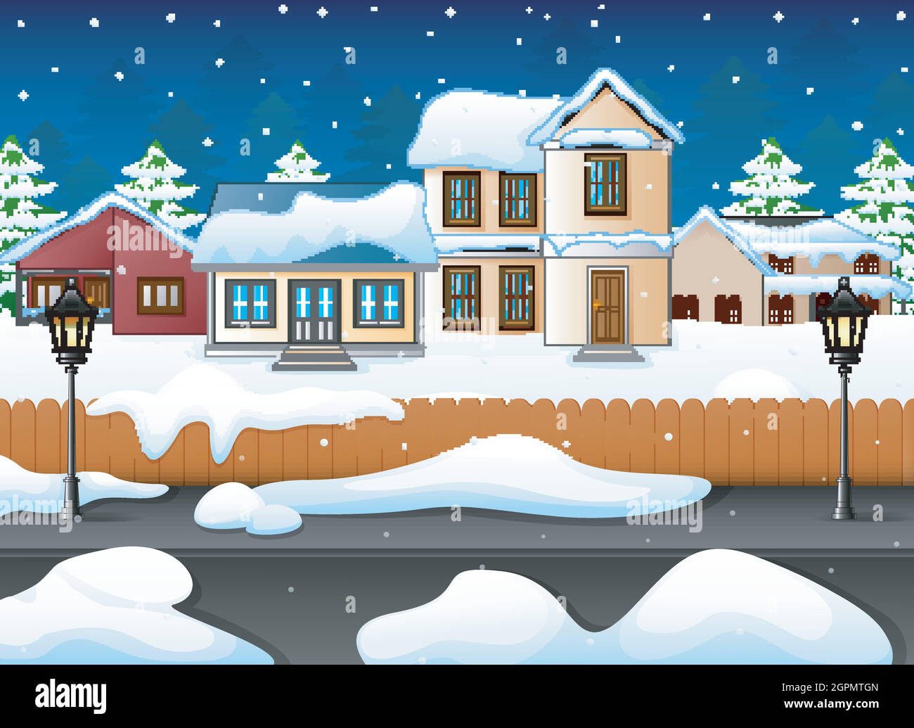 Winter Village Clipart