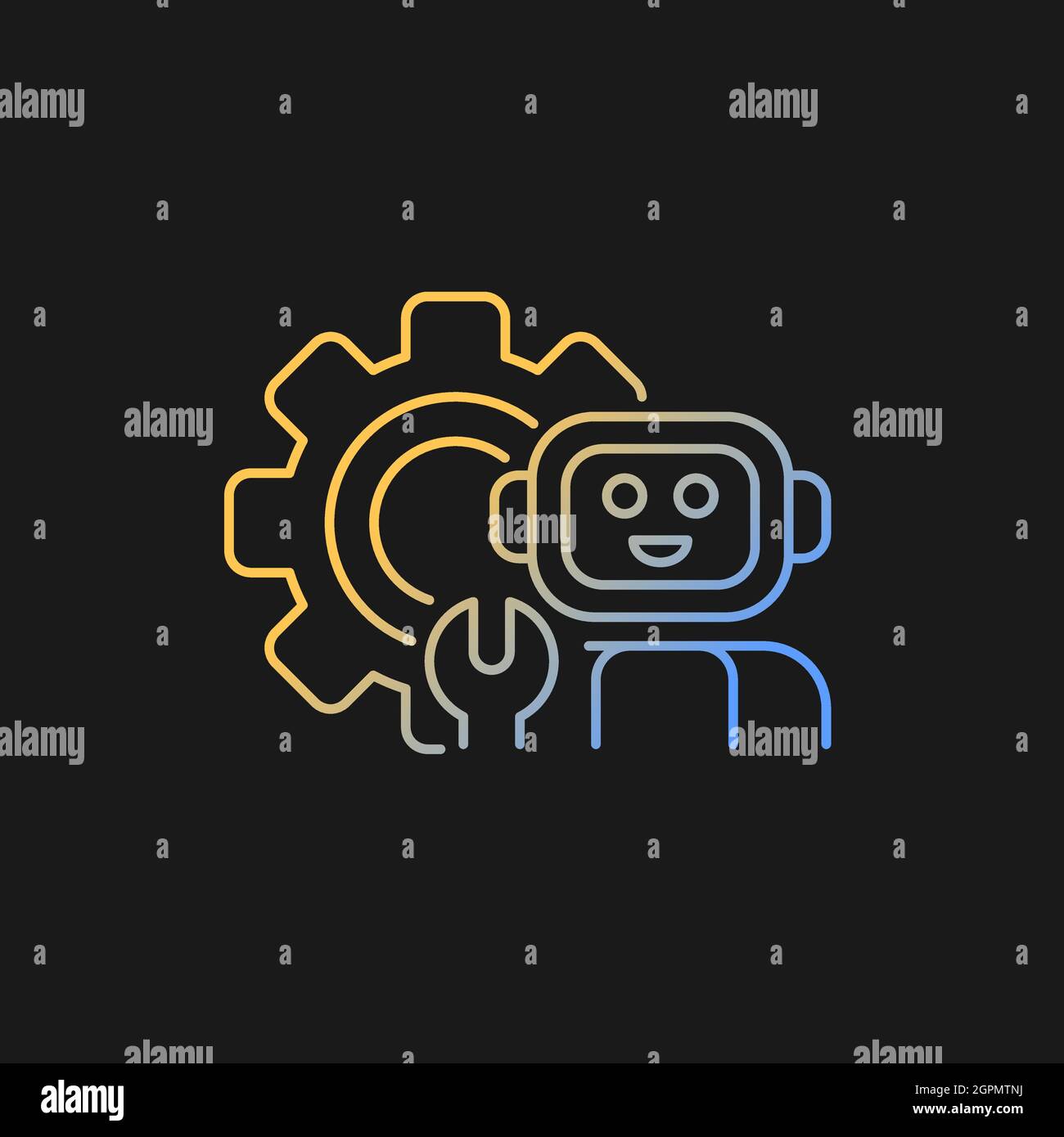 Technology Gradient Vector Icon For Dark Theme Stock Vector Image And Art