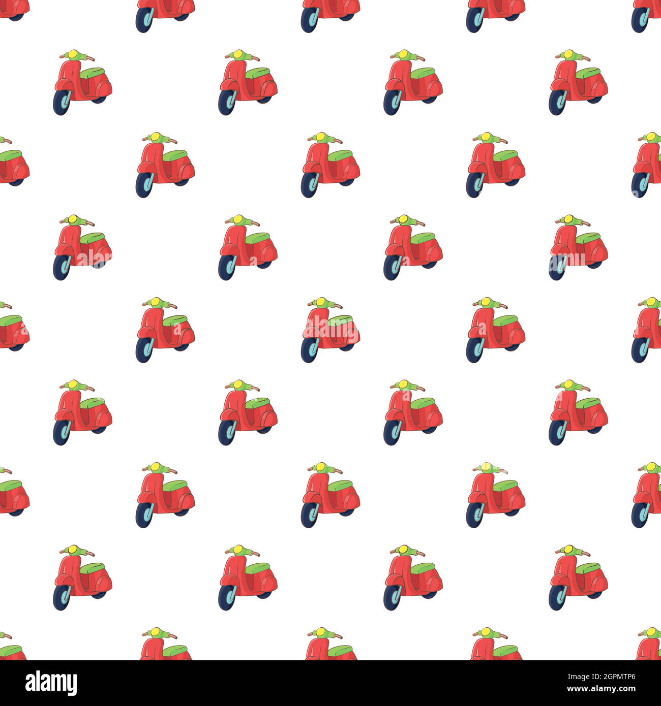Scooter pattern, cartoon style Stock Vector Image & Art - Alamy