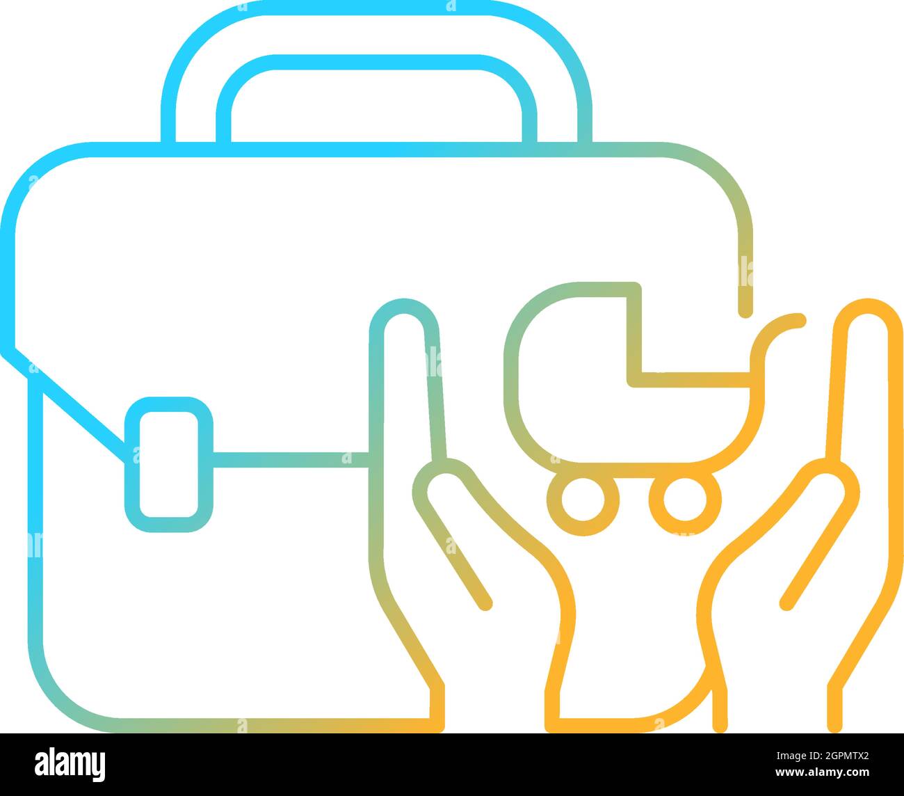 Child care assistance gradient linear vector icon Stock Vector Image ...