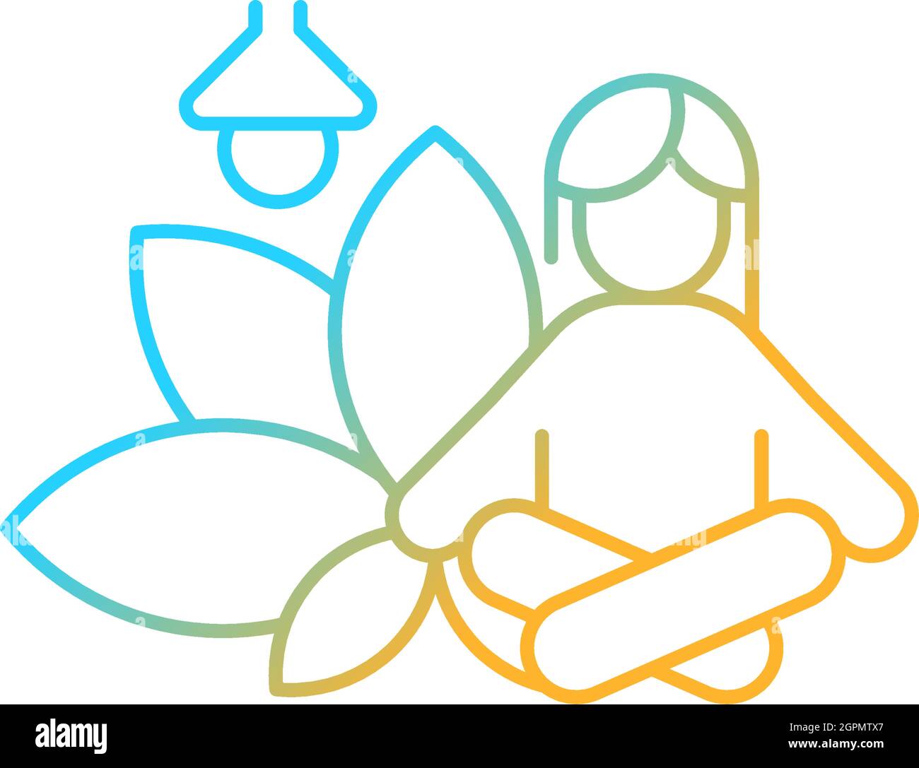 Meditation rooms gradient linear vector icon Stock Vector Image & Art ...