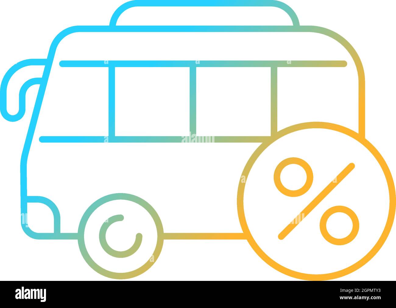 Commuting assistance gradient linear vector icon Stock Vector Image ...