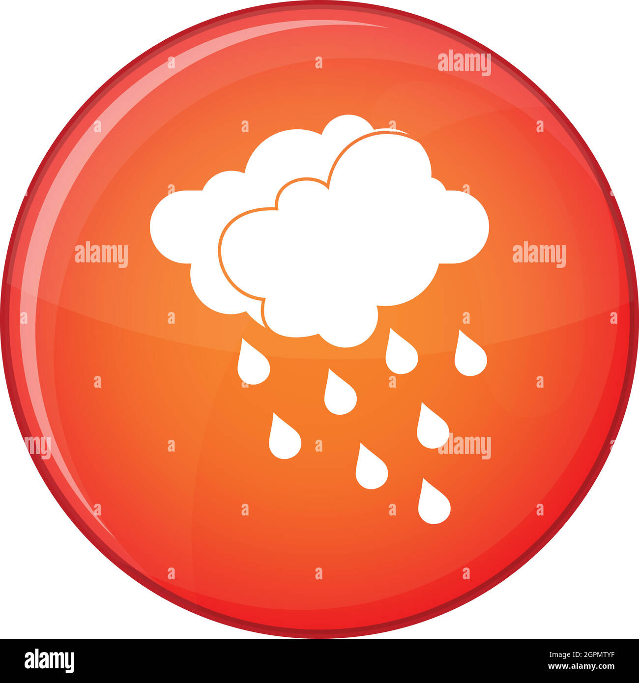 Clouds and water drops icon, flat style Stock Vector Image & Art - Alamy