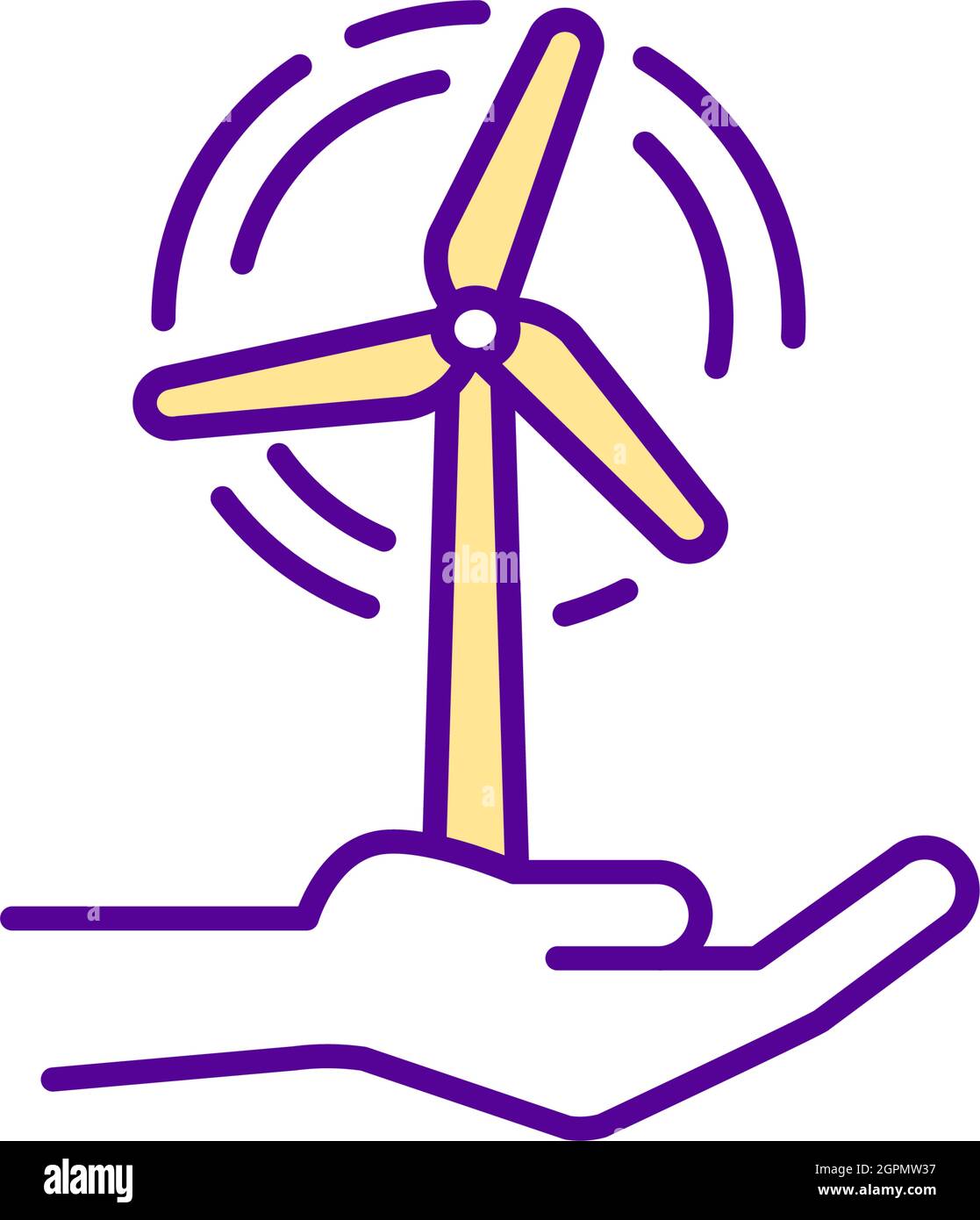 Wind power generation RGB color icon Stock Vector Image & Art - Alamy