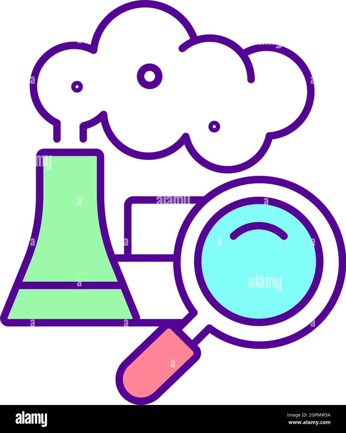 Controlling industrial pollution RGB color icon Stock Vector Image ... Controlling industrial pollution RGB color icon Stock Vector Image ...
