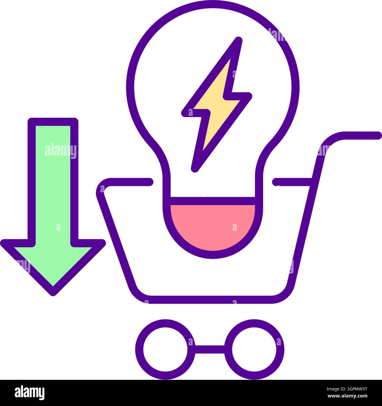 Energy-efficient light bulb RGB color icon Stock Vector Image & Art - Alamy