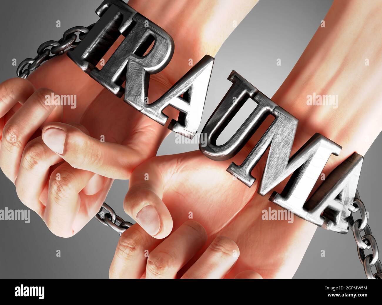 Trauma, social impact and its influence - a concept showing a person's ...