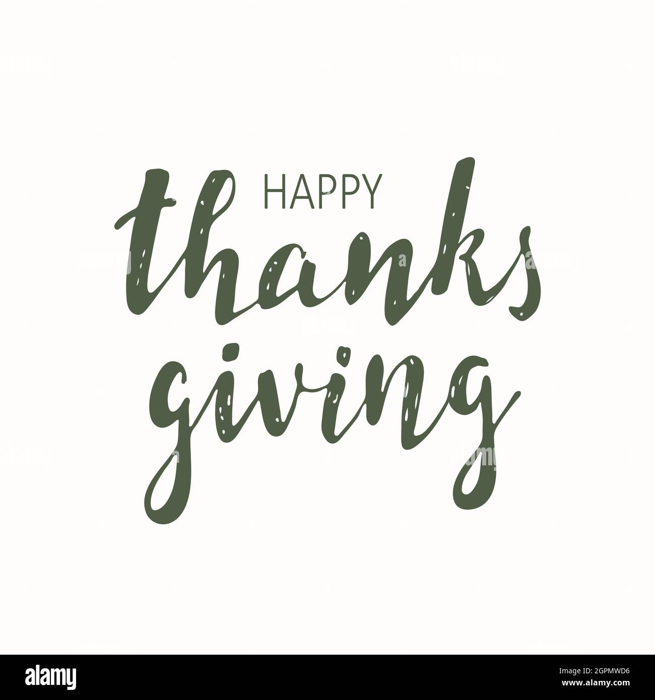 Hand drawn Happy Thanksgiving typography. Calligraphy lettering Stock ...