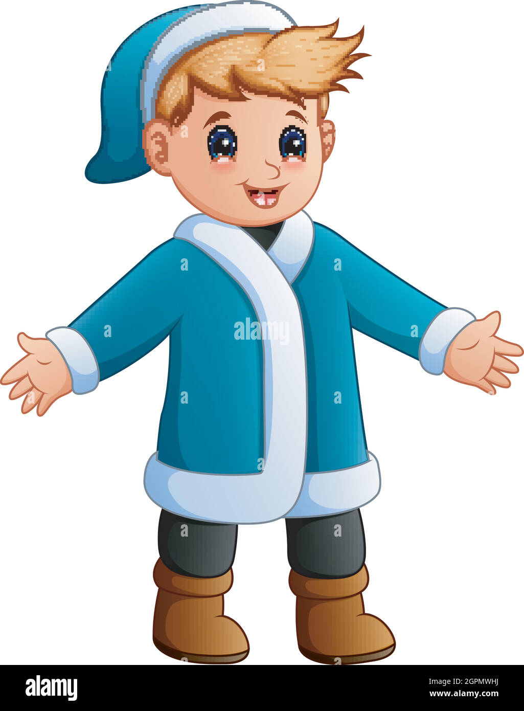 Wearing blue coat Stock Vector Images - Alamy