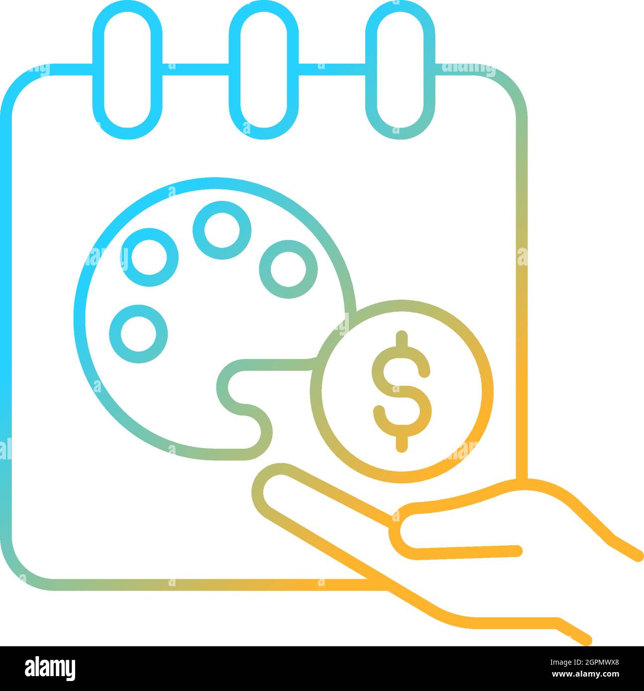 Paid sabbatical leave gradient linear vector icon Stock Vector Image ...