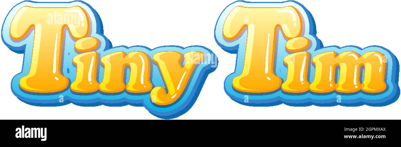 Tiny Tim logo text design illustration Stock Vector Image & Art - Alamy