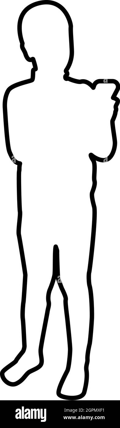 Boy holding smartphone phone Playing tablet Male using communication ...