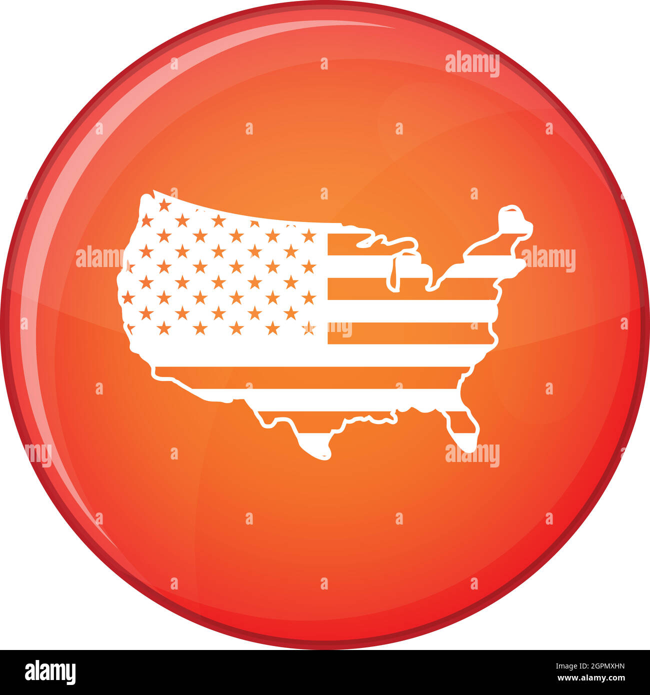 Usa Map Icon Flat Style Stock Vector Image And Art Alamy