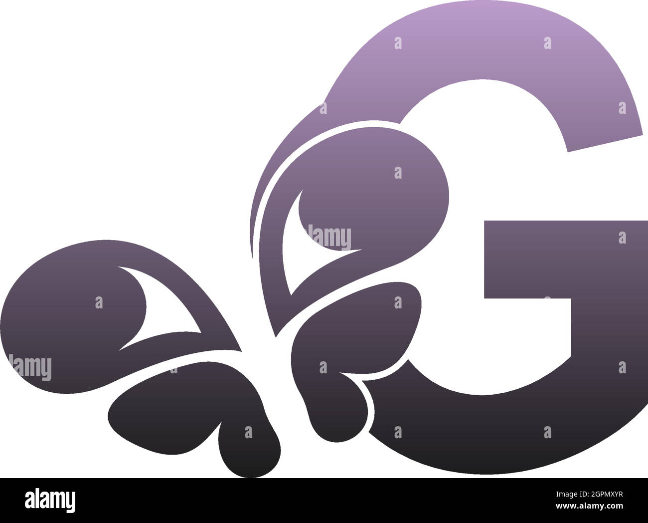 Letter G with butterfly icon logo design vector Stock Vector Image ...