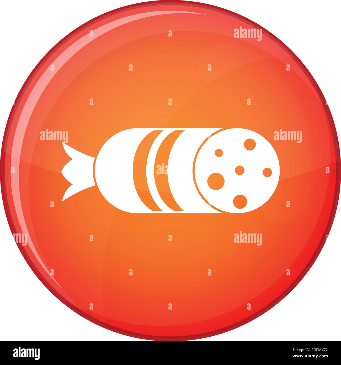 Salami sausage icon, flat style Stock Vector Image & Art - Alamy