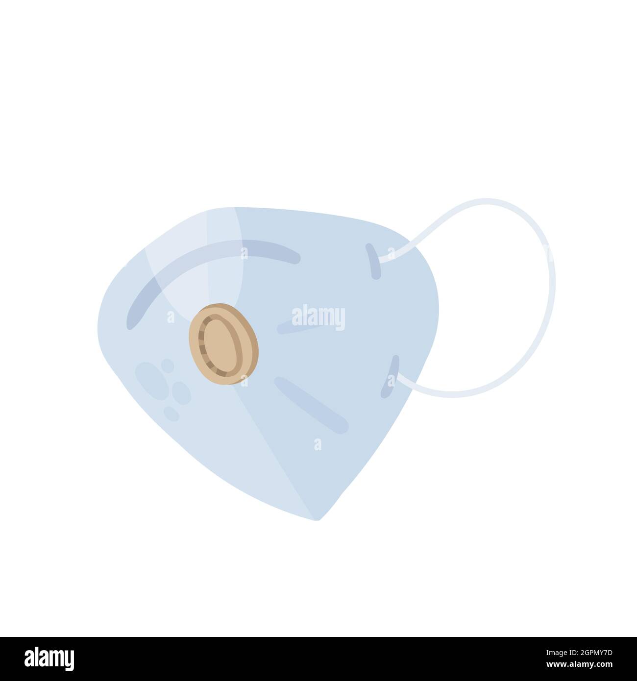 Face blue mask n95, doctor medical protection against virus vector ...