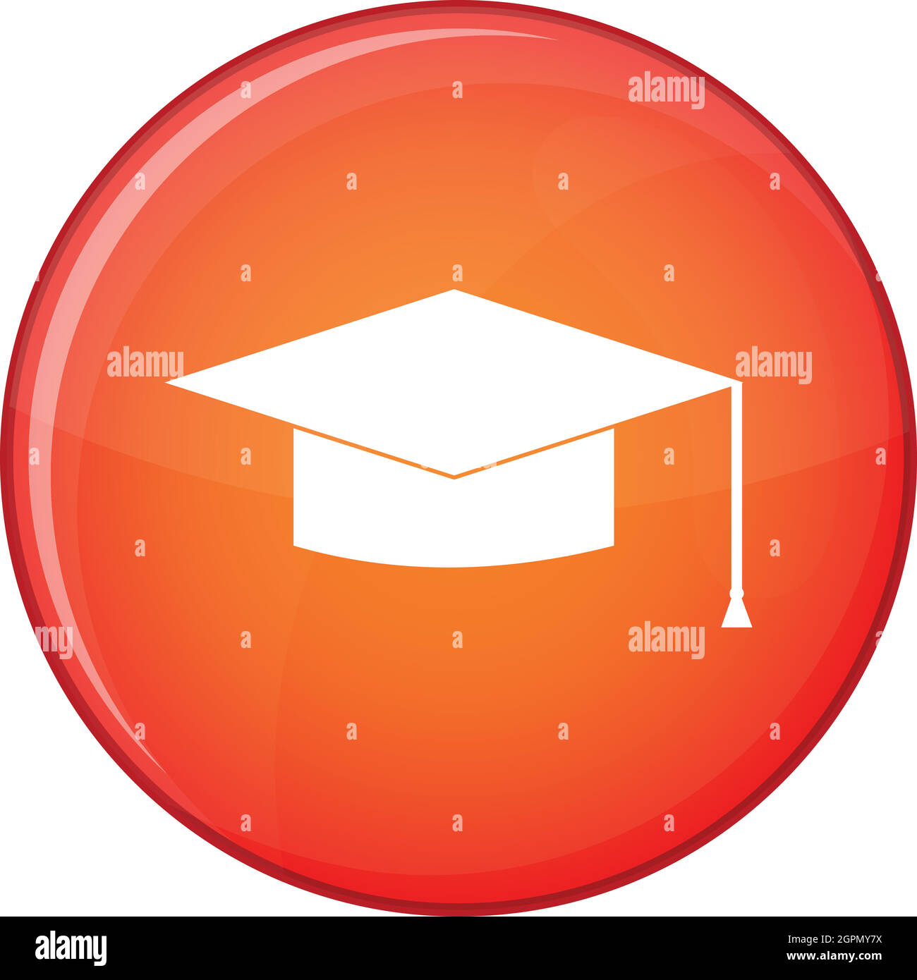 Graduation cap icon, flat style Stock Vector Image & Art - Alamy