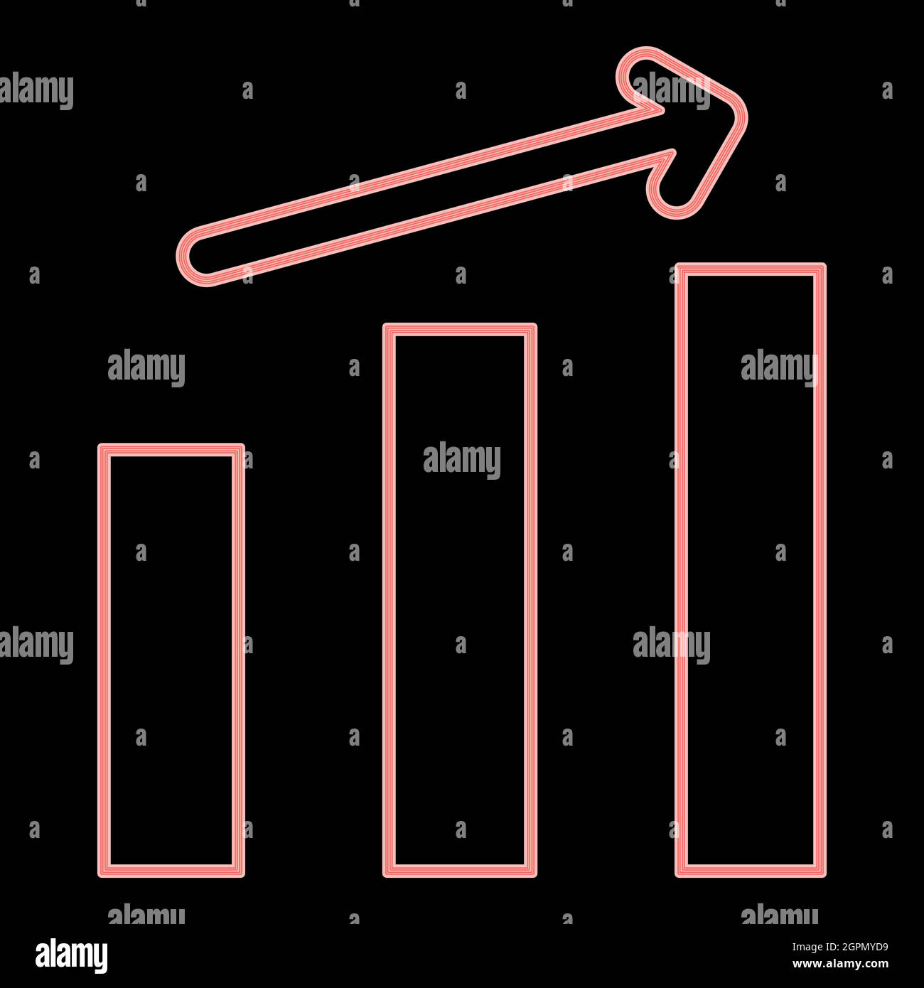 Neon bar chart Stock Vector Images - Alamy