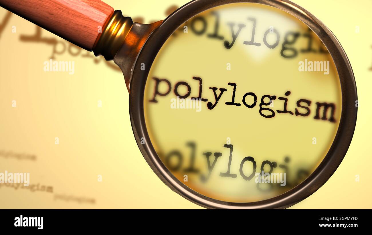 Polylogism and a magnifying glass on English word Polylogism to ...