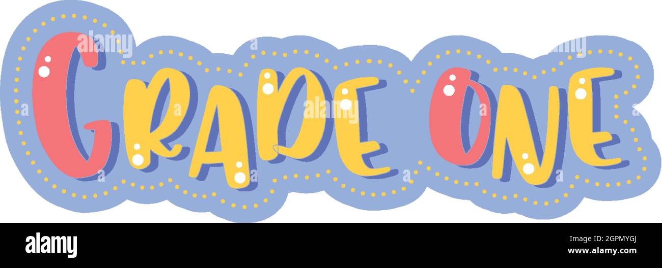 Grade one text letter illustration Stock Vector Image & Art - Alamy