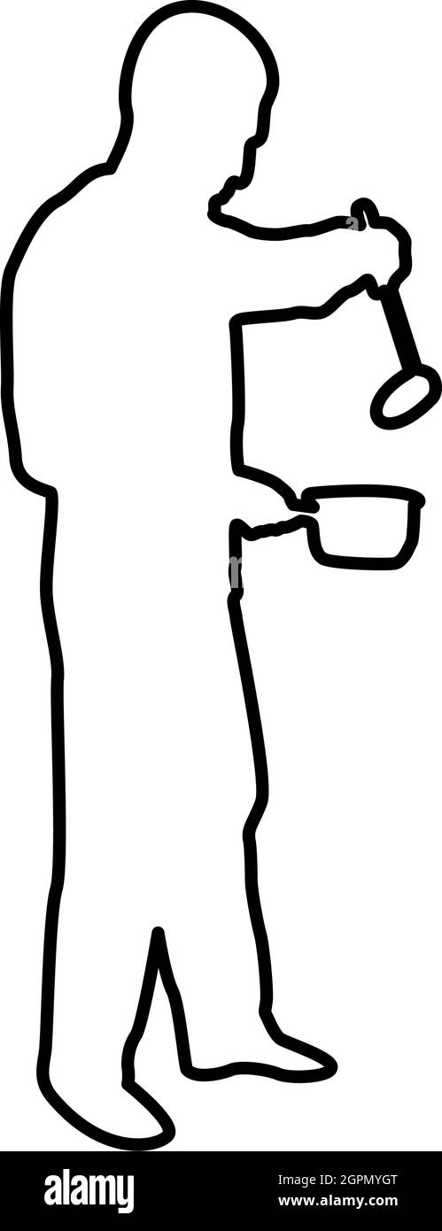 Chef preparing dish in kitchen Cut Out Stock Images & Pictures - Alamy