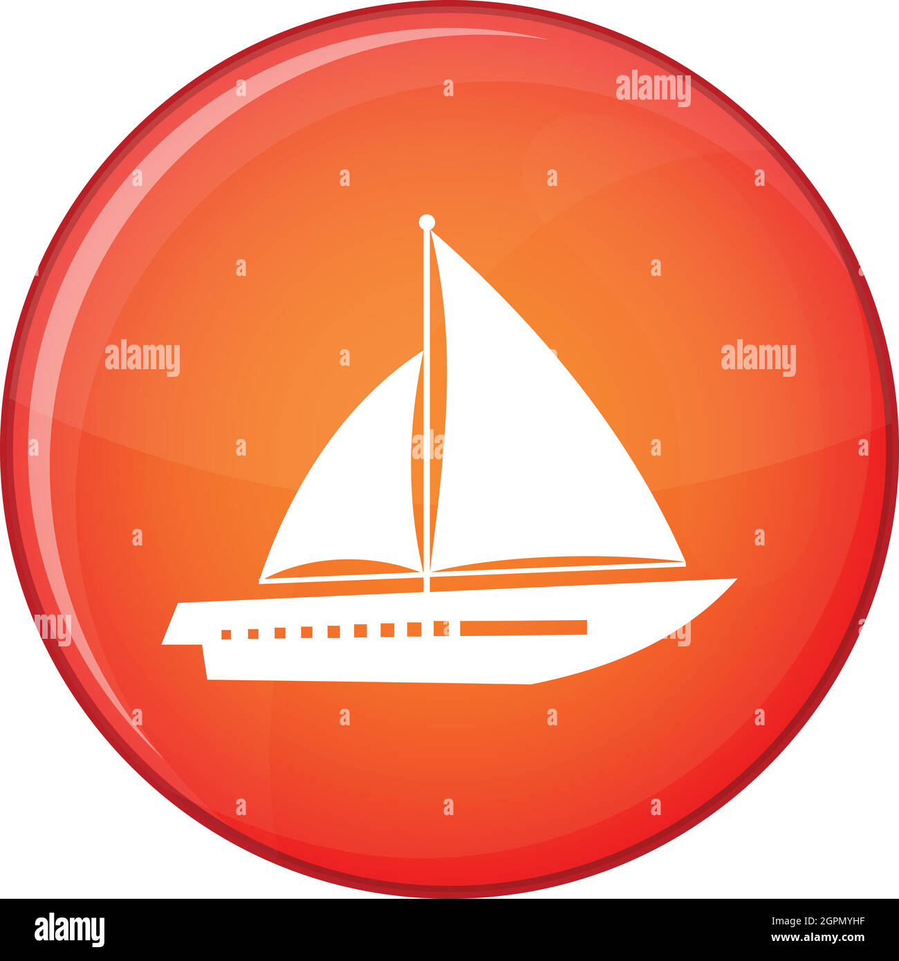 Sailing yacht icon, flat style Stock Vector Image & Art - Alamy