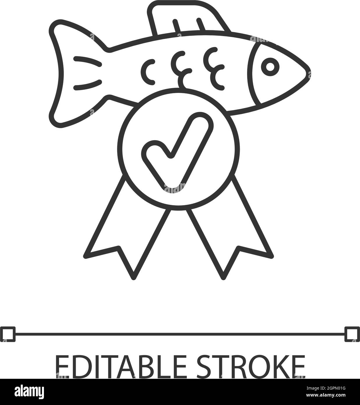 Fish quality control linear icon Stock Vector Image & Art - Alamy