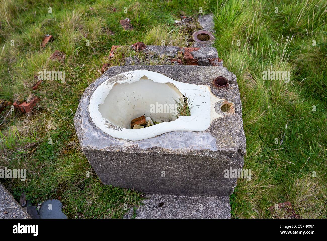 Toilets that are build in concrete at Lenan, County Donegal - Ireland ...