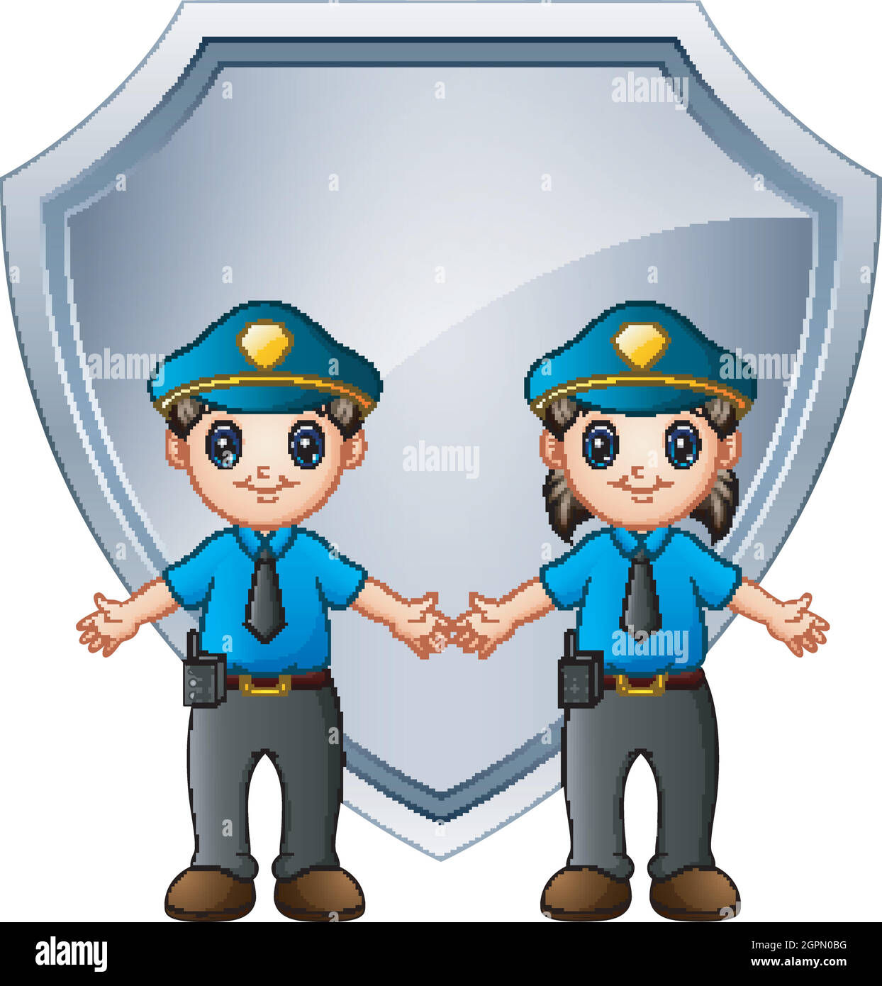 Shield officers Stock Vector Images - Alamy