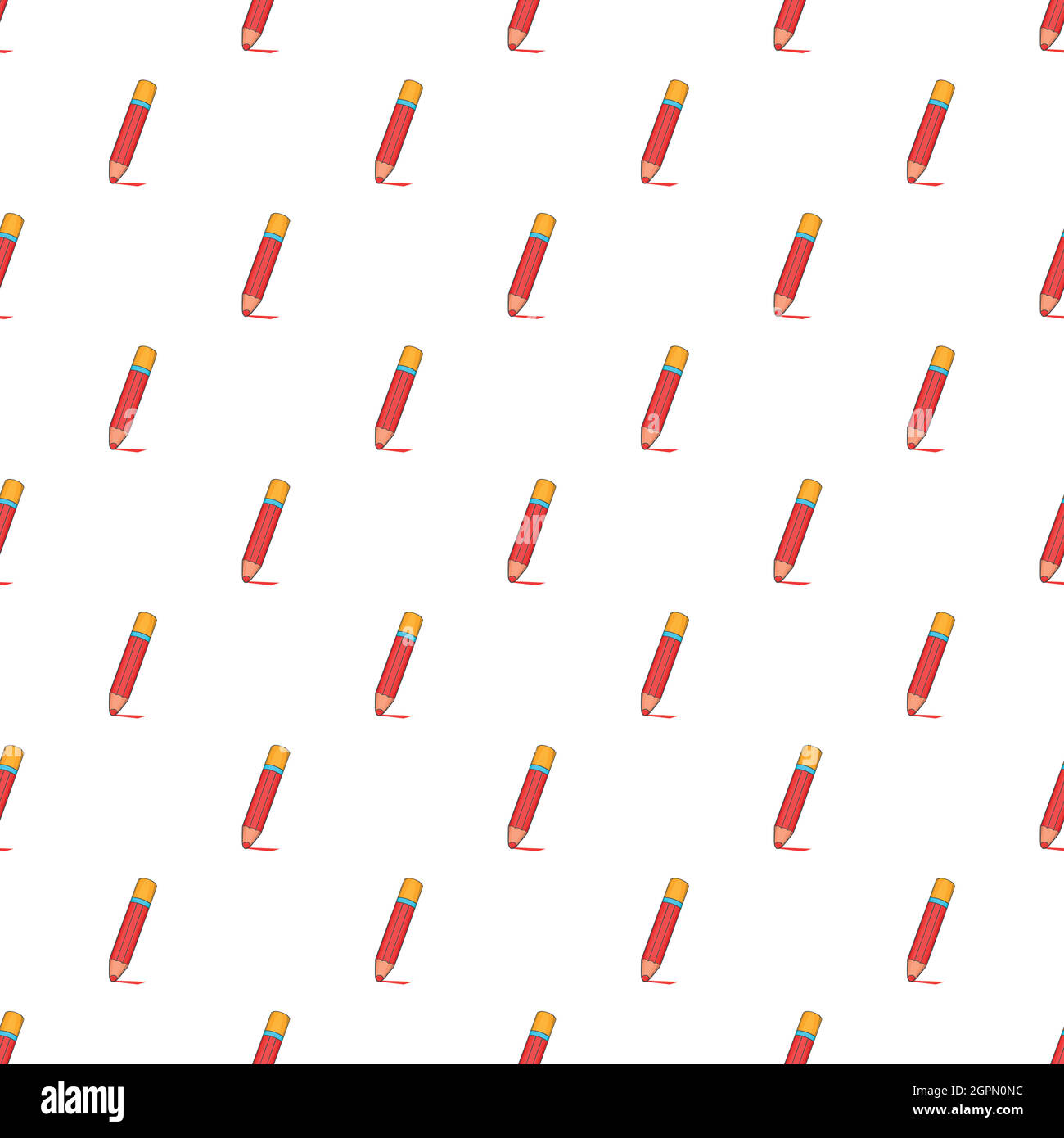 Pencil pattern, cartoon style Stock Vector Image & Art - Alamy