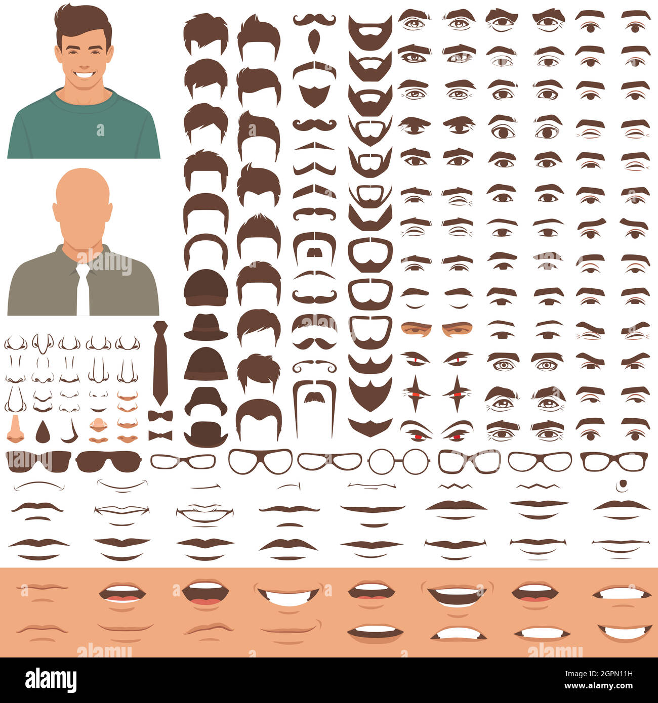 Cartoon face eyes mouth Stock Vector Images - Alamy