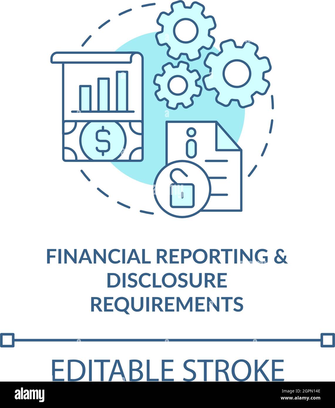 Financial reporting process concept icon Stock Vector Image & Art - Alamy