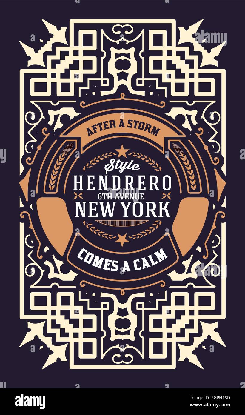 Western card with vintage style Stock Vector Image & Art - Alamy