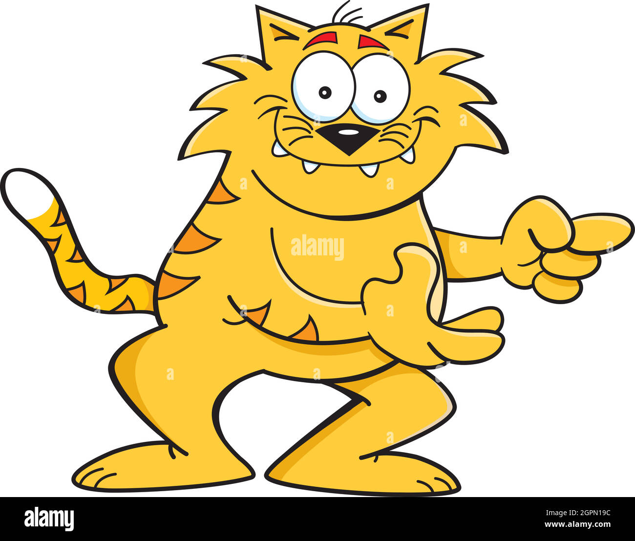 Cartoon illustration of a cat pointing Stock Vector Image & Art - Alamy